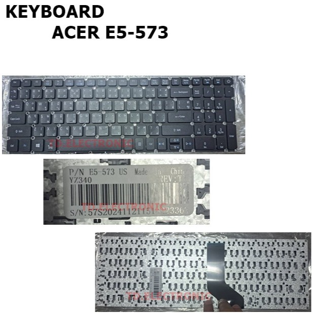 KEYBOARD:ACER E15/E5-573 ใช้ได้กับรุ่น 573G 573T 573TG V3-574 E5-553 V3 ...