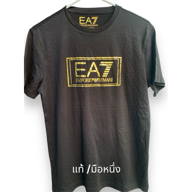 แท้ เสื้อยืดARMANI EA7 โลโก้สีทอง อก38 size Sสีดำ อามานี่ | Shopee Thailand