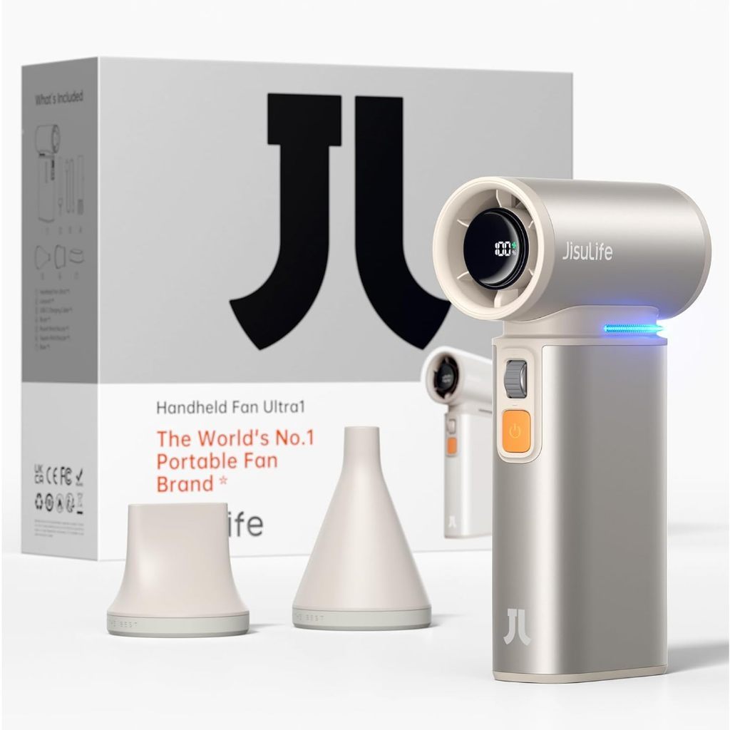 Jisulife FA55 Handheld Fan Ultra1 (Brown) พัดลมพกพา ปรับความแรงลมได้ ...