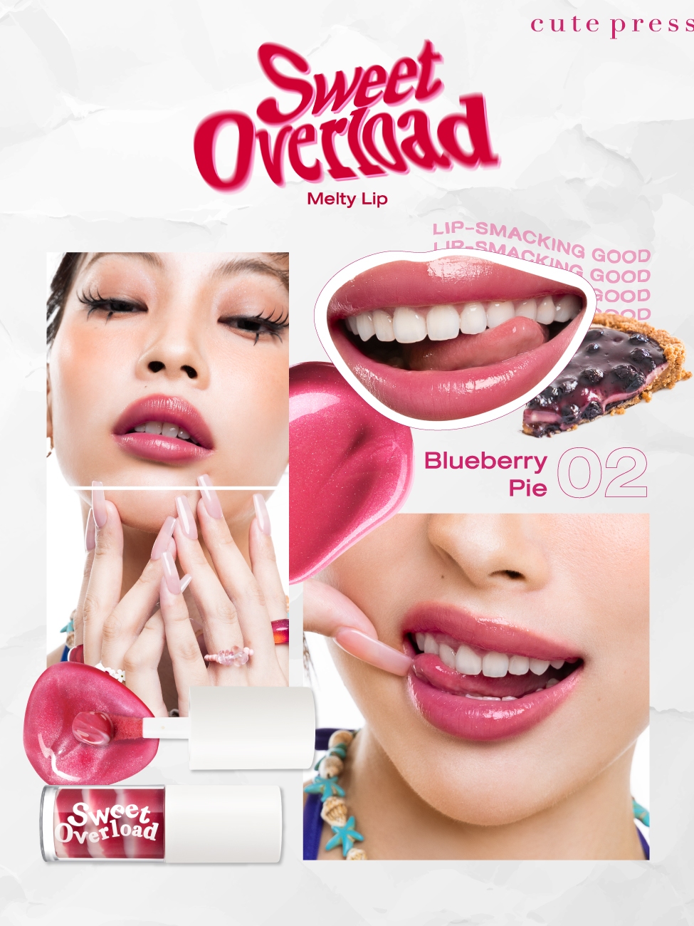 CUTE PRESS ลิปเซรั่ม เปิดโหมดปากฉ่ำ SWEET OVERLOAD MELTY LIP สวีท โอ ...