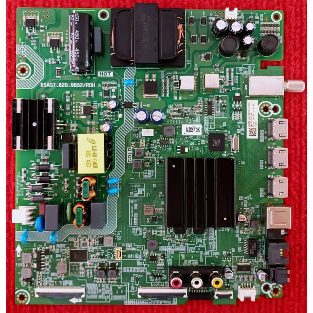 เมนบอร์ด Hisense 55A7100F , 55E6F พาสบอร์ด RSAG7.820.9852/ROH เวอร์ชั่นแพรคู่ | Shopee Thailand