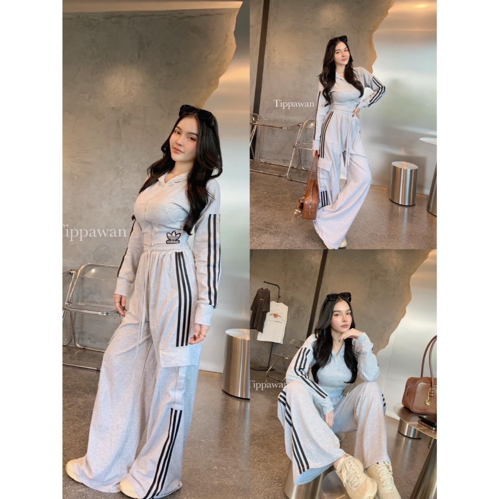 TIPPAWAN Set แขนยาว ที่พร้อมจะเครื่องแบบปังๆ เราจัดให้ค้า แขนยาวครอปชิปหน้า พร้อมกางเกงขายาวแบบ ...