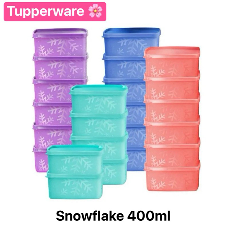 Tupperware รุ่น Snowflake square ขนาด 400ml. (1ใบ) คละสี | Shopee Thailand