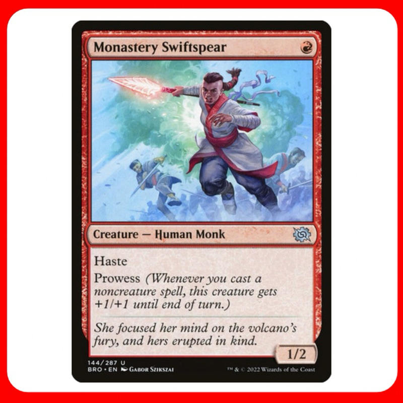 [MTG] Monastery Swiftspear [BRO] [RED] [UNCOM] [NORMAL] [ENG] (การ์ดเม ...