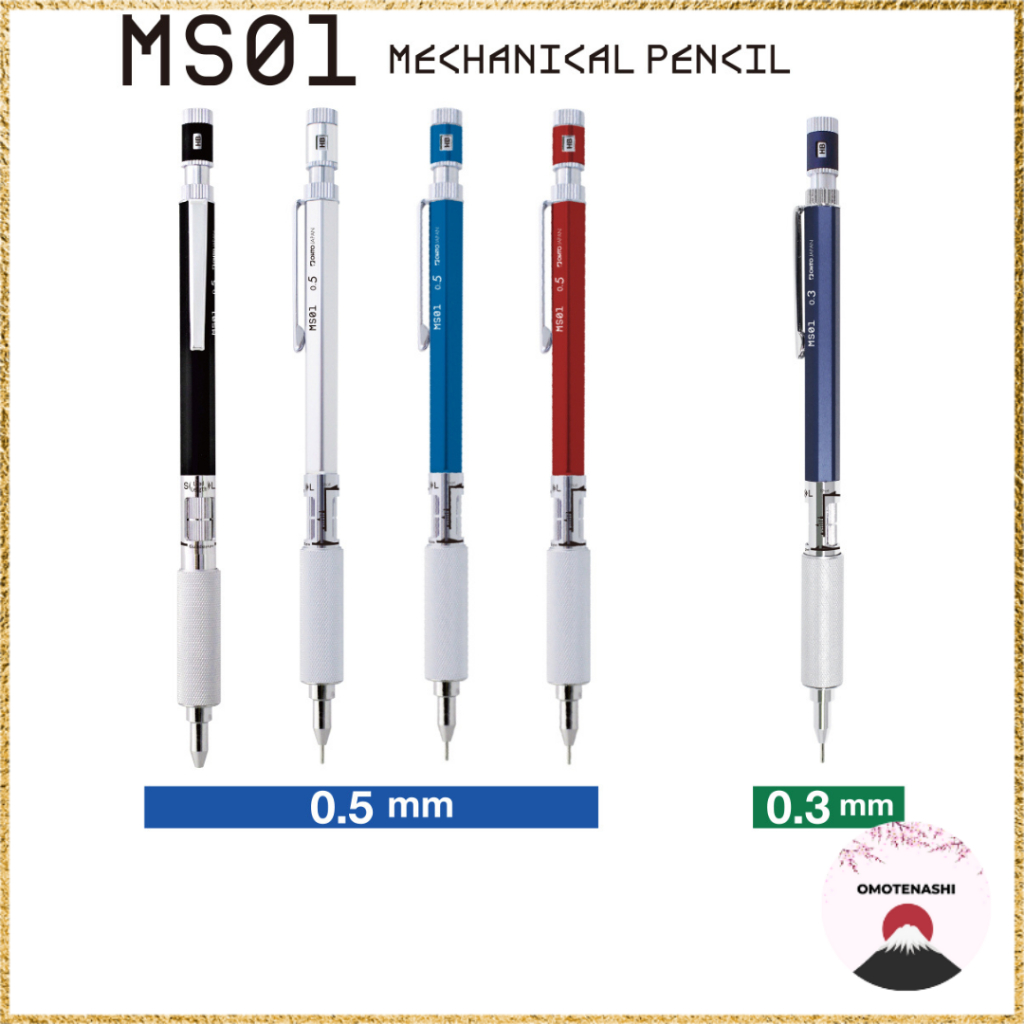 OHTO Sharp Pencil 0.5mm MS01-SP5, Black,White,Blue,Red MS01-SP3, Navy ...