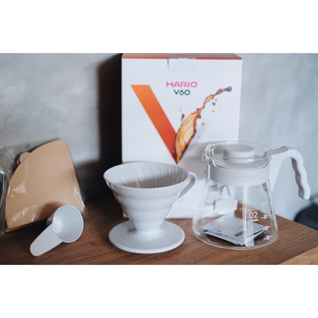 [พร้อมส่ง] HARIO V60 Coffee Server Set 02 ชุดดริปกาแฟ | Shopee Thailand