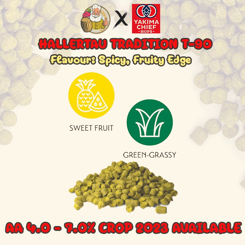 Hallertauer Tradition Hops (GR) PELLET HOPS (T90) Crop 2023 Beer Hops ...