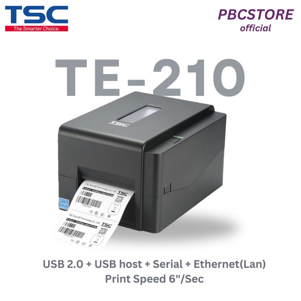 TSC TE210 เครื่องพิมพ์บาร์โค้ด USB+RS232+Ethernet+RTC ของพร้อมส่ง ออกไป ...