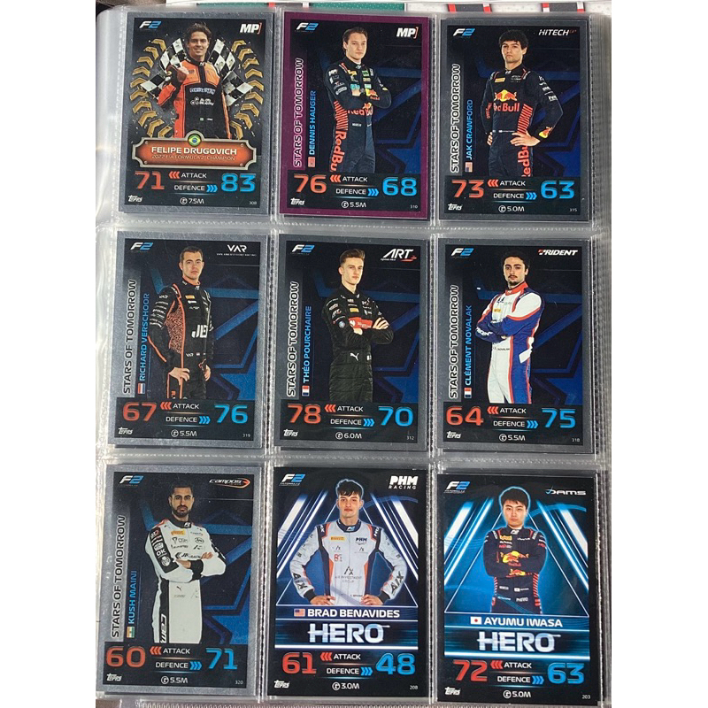 การ์ดF2 | F2 drivers card | formula2 topps turbo attax 2023 | Shopee ...