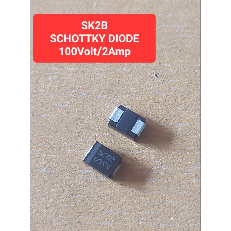 SK2B SCHOTTKY DIODE 100Volt/2Amp (ตัวถัง DO-214)(ราคาตัวละ) | Shopee Thailand