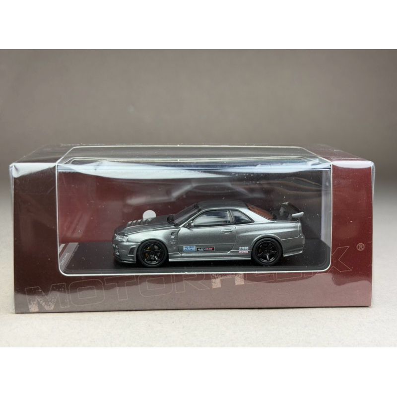 🔹Nissan Skyline GTR Nismo R34 CRS VER. Diecast Model เปิดฝากระโปรงได้ Scale 1:64 ยี่ห้อ Motor ...