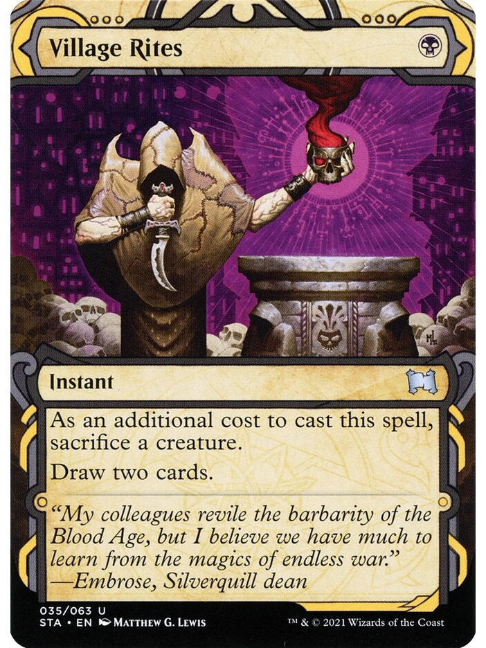 Village Rites STA Strixhaven Mystical Archive การ์ด Magic the Gathering ...