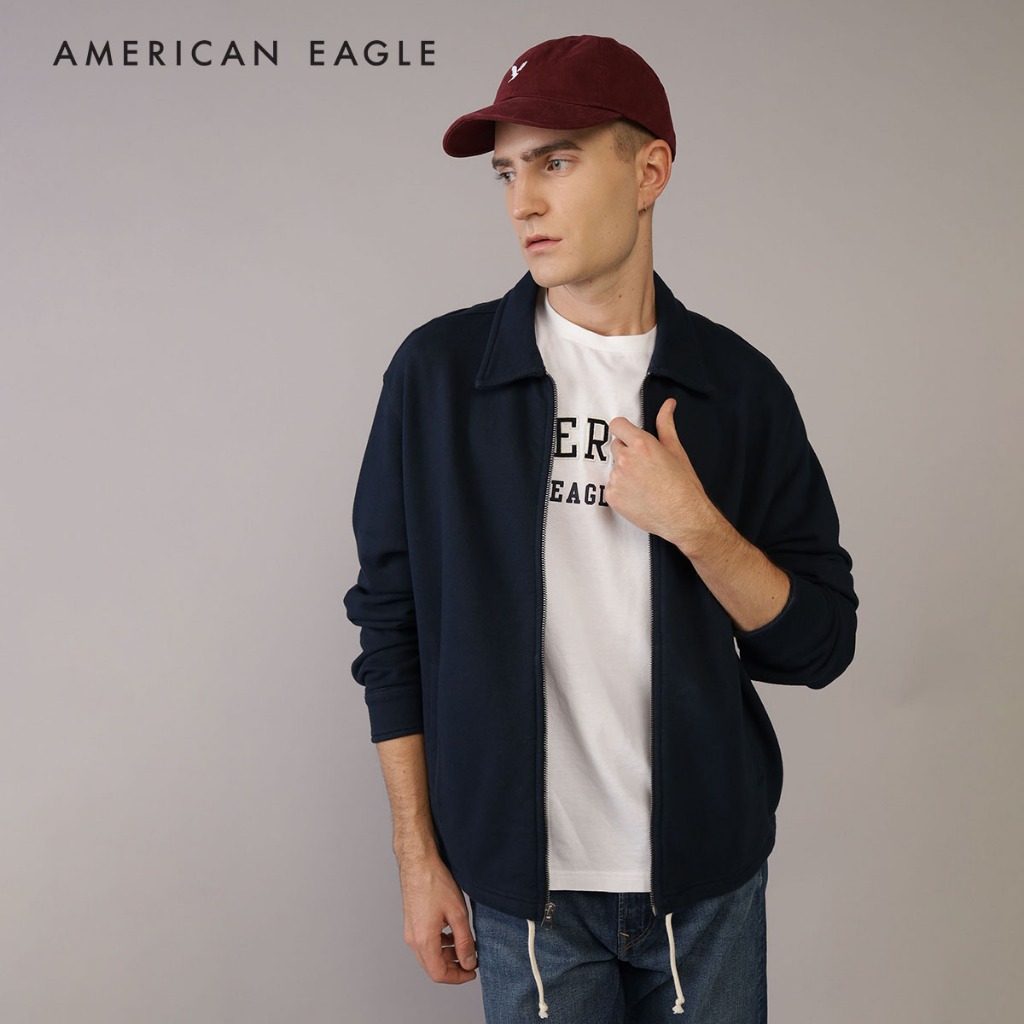 American Eagle Fleece Coach's Jacket เสื้อแจ็คเก็ต ผู้ชาย (EMJK 019 ...