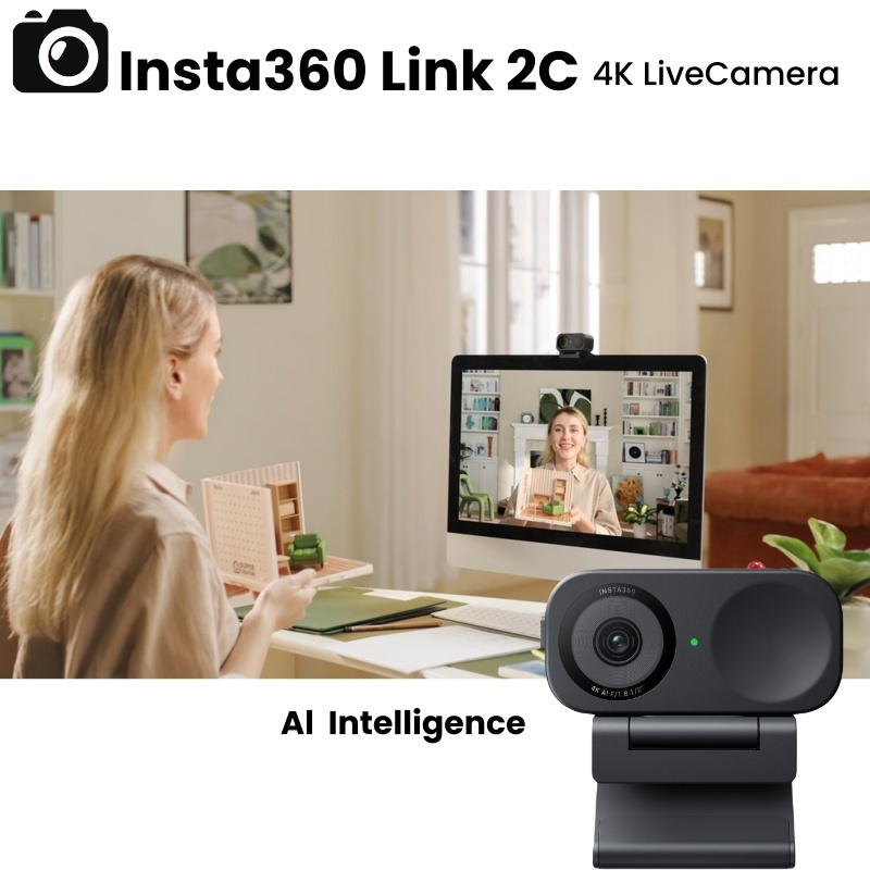 【New Arrival】Insta360 Link 2C - 4K Webcam for PC/Mac, Sensor 1/2", Auto ...