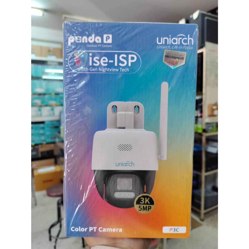 UNIARCH PANDA Uho-P3C-M5F4 (4 mm.) กล้องวงจรปิดระบบ IP WIFI 5 MP มีไมค์และลำโพงในตัว ภาพสี ใช้ ...