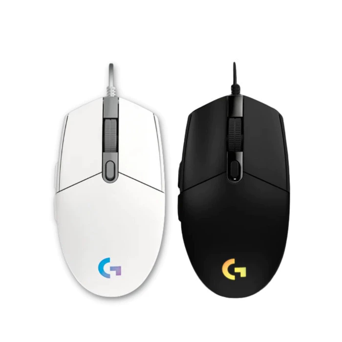 Logitech G102 Optical Wired USB Gaming Mouse Light Sync (Black / White ...