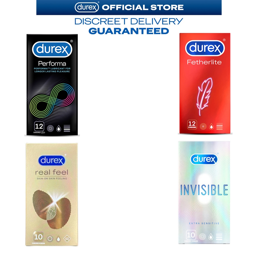 Durex Performa/Fetherlite/Real feel/Invisible Lubricated 56mm condom ...