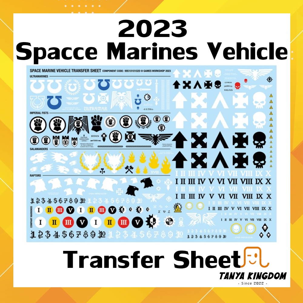 Warhammer 40k - Space Marine Vehicle Transfer sheet 2023 - (decal) ดีคอ ...