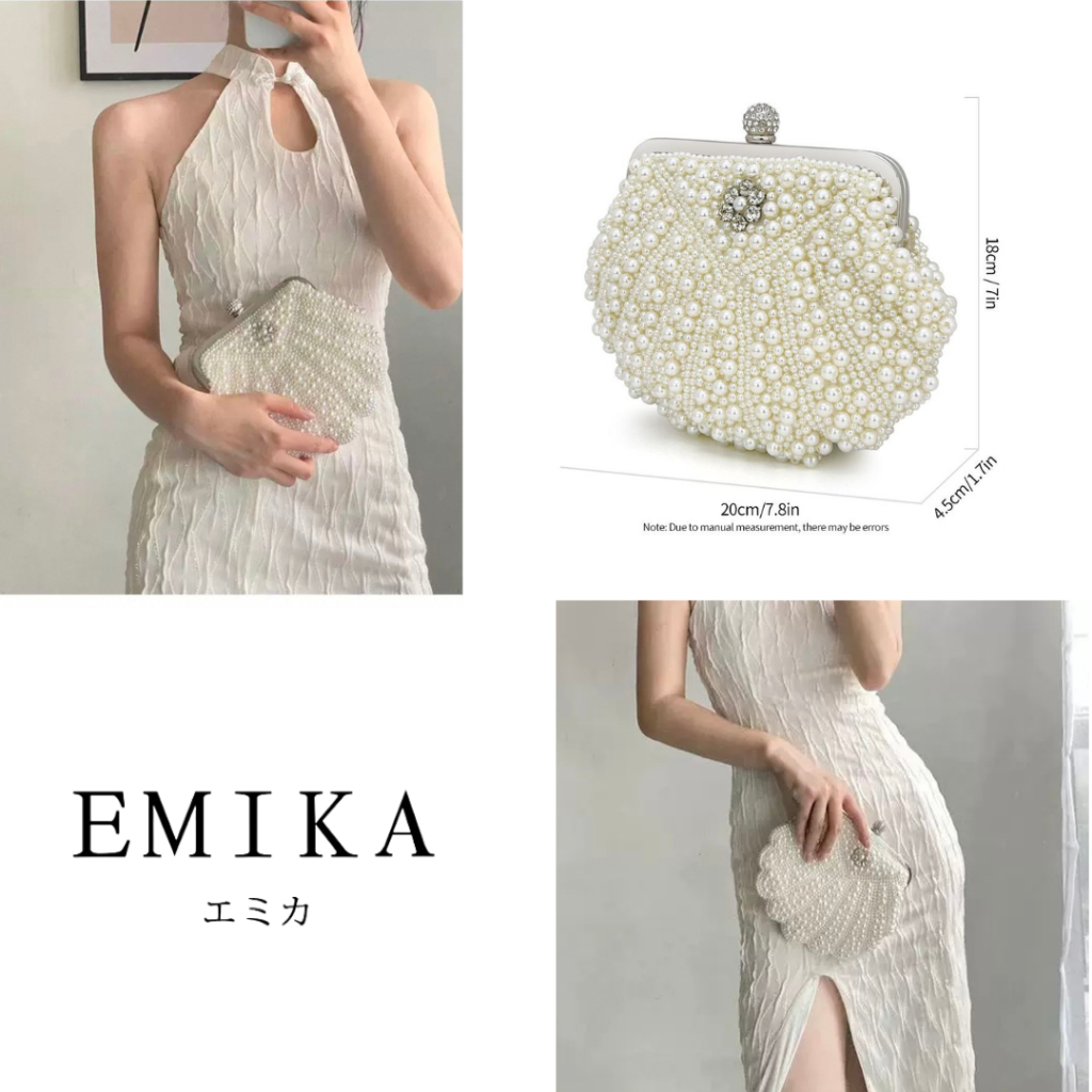 EMIKA กระเป๋าไข่มุก กระเป๋ามุกสวยหรู กระเป๋าถือผู้หญิง กระเป๋าชุดไทย ...