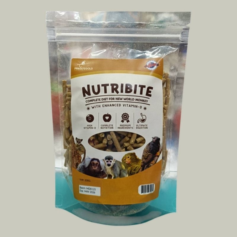 Nutribite Complete อาหารเม็ดสำเร็จรูป วิตามินสูง อาหารสำหรับลิงทุกสายพันธุ์ บุชเบบี้ | Shopee ...