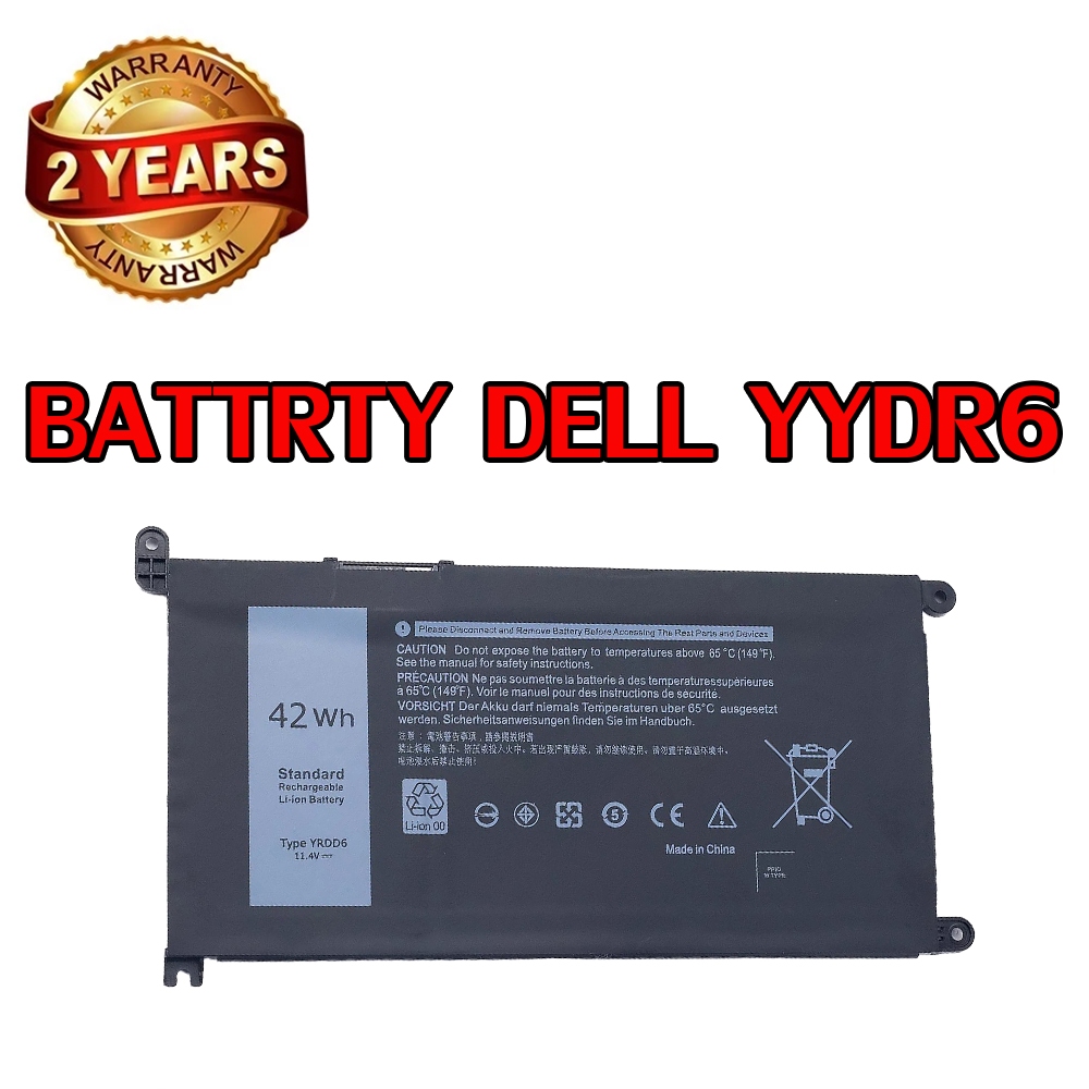 รับประกัน 2 ปี BATTERY DELL YRDD6 แบตเตอรี่ เดล 14 5481 5485 15 5583 15 ...