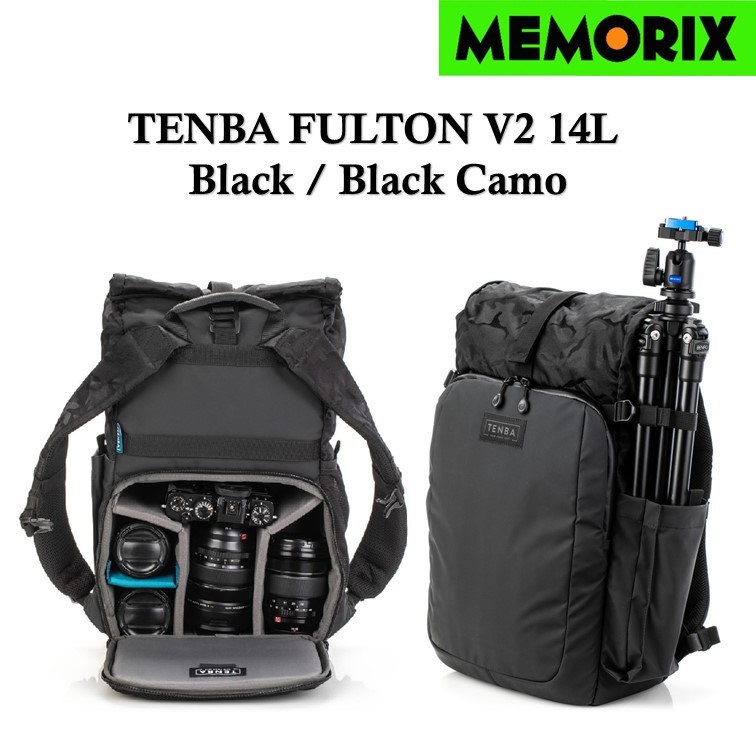 Tenba Fulton V2 14L Backpack Camera (Black/Black Camo) กระเเป๋ากล้อง Tenba Fulton V2 14L (Black ...