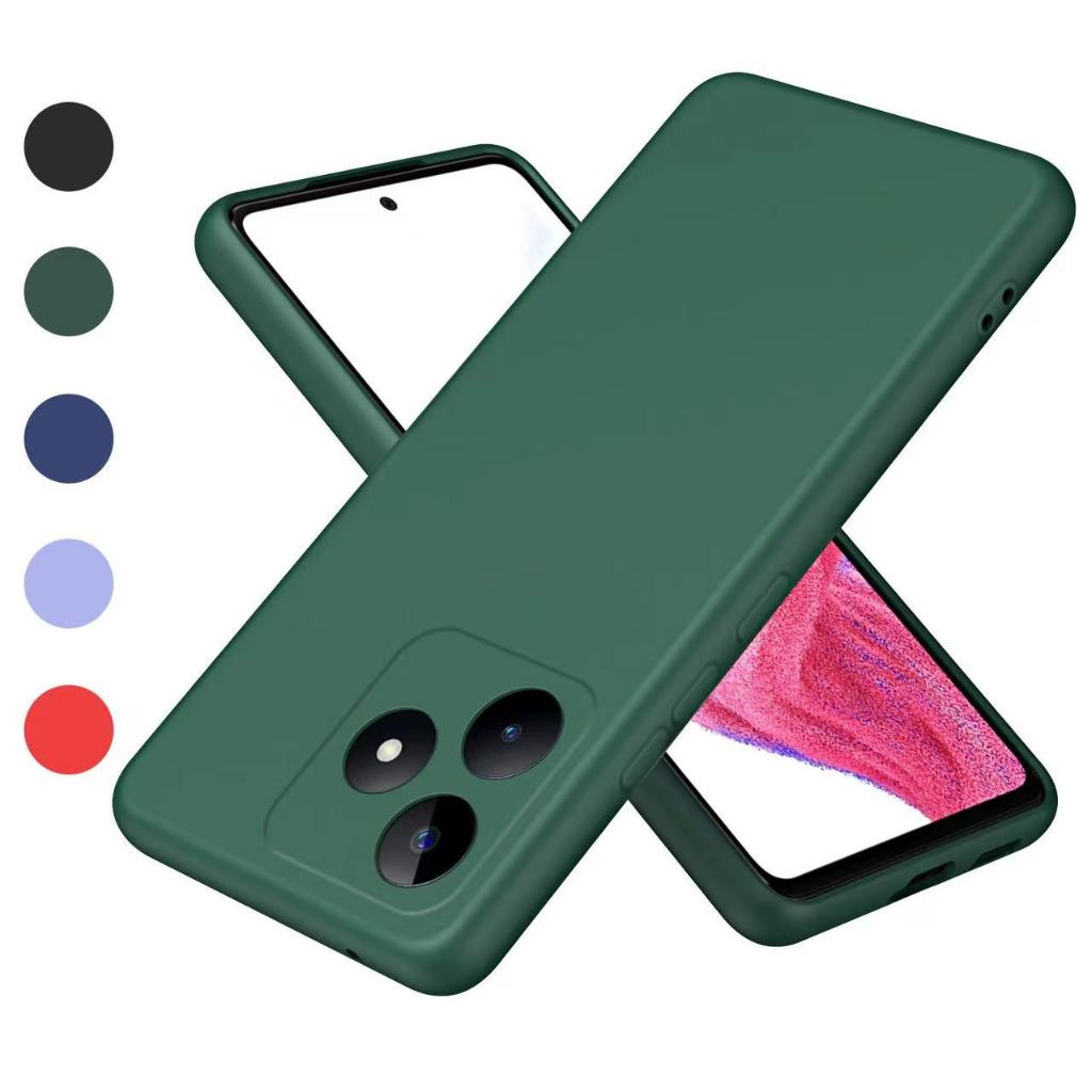 เคส สำหรับ Oppo Realme Note50 Note60คสซิลิโคนนิ่ม กันกล้อง TPU สีพื้น ...