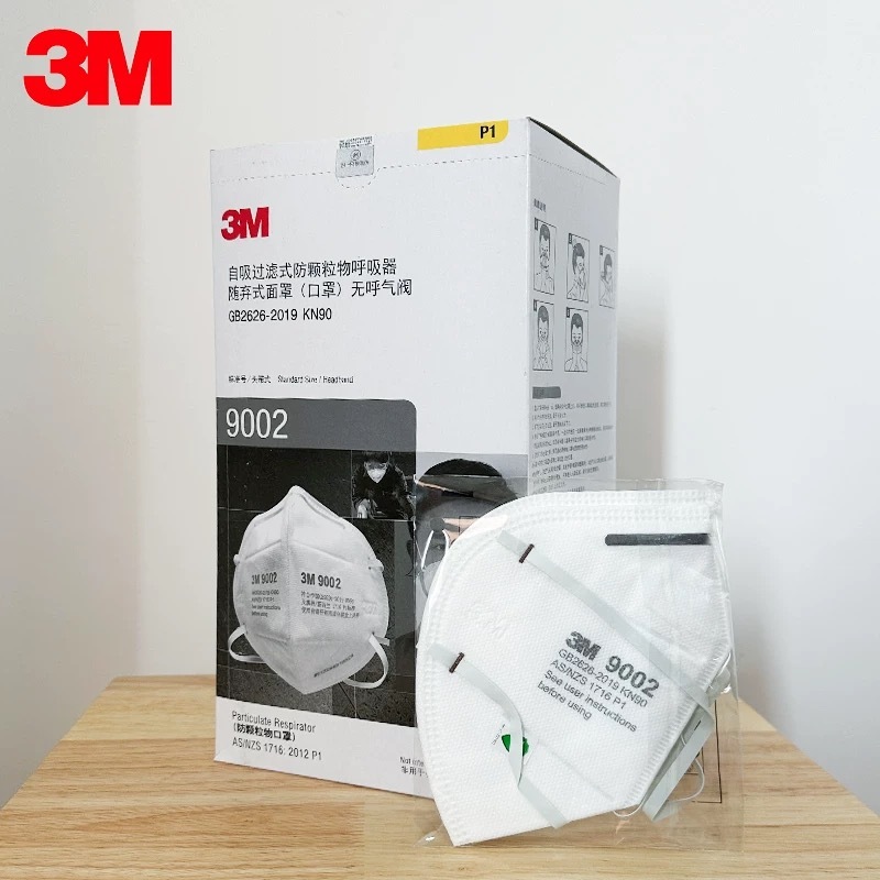 3M 9002 หน้ากากป้องกันฝุ่นละอองขนาดเล็ก กันฝุ่น PM 2.5 แบบคาดหัว Dust Mask (แบบกล่อง 50 ชิ้น ...