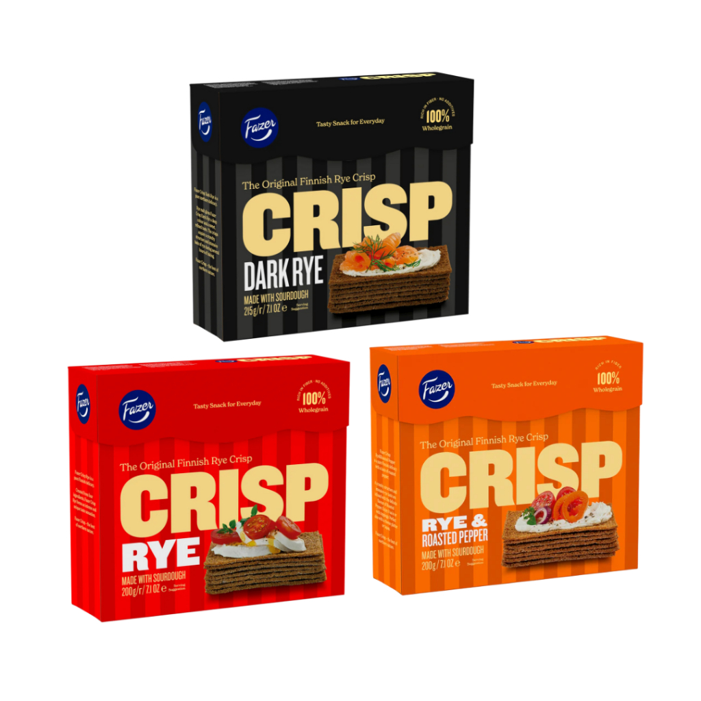 Fazer Crisp the original finnish rye crisp น้ำหนัก 200-215 กรัม มี 3 ...