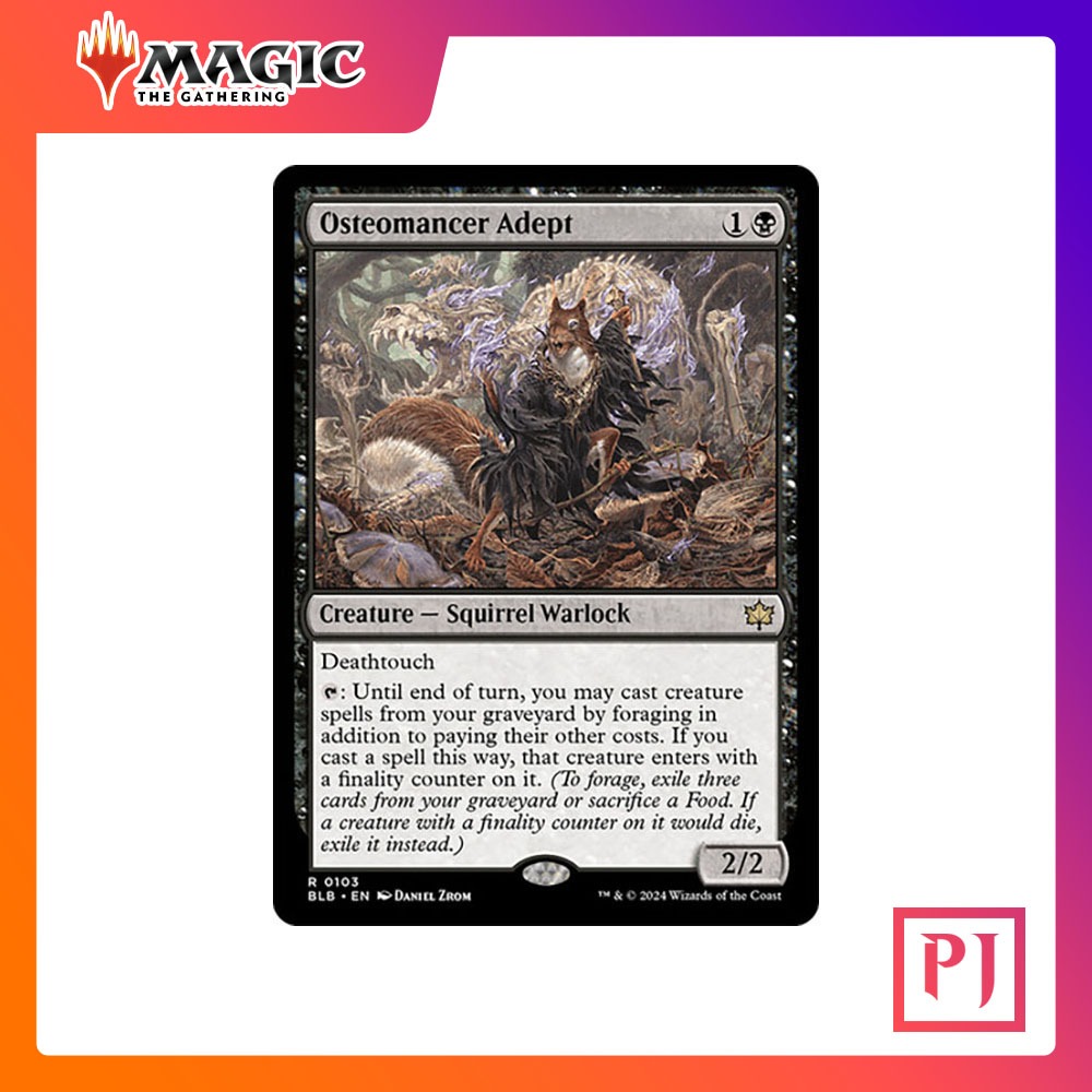 [MTG] Osteomancer Adept [BLB] [BLACK] [RARE] [NORMAL] [ENG] (การ์ดเมจิค ...