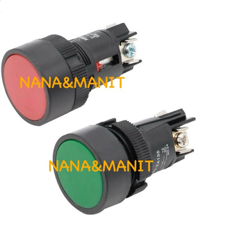 Push Button XB2-EA สวิตช์กดสั่งงาน ขนาด 22 มิล 1NO 1NC กดติด-กดดับ / กด ...