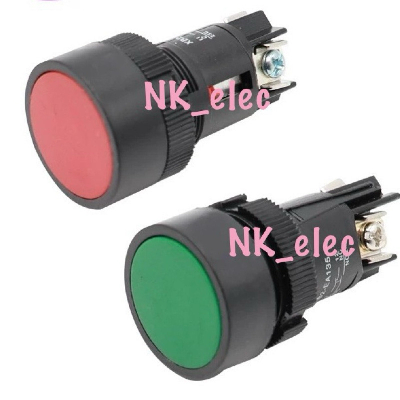Push Button XB2-EA สวิตช์กดสั่งงาน กดติด-กดดับ / กดติด-ปล่อยดับ 1NO+1NC ...