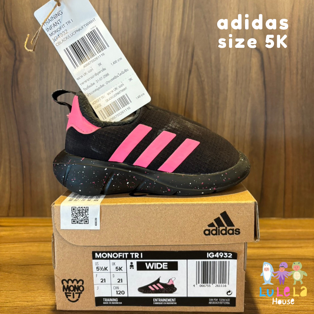 รองเท้าผ้าใบเด็ก adidas monofit สีดำ-ชมพู (มือสอง) ของแท้! | Shopee ...