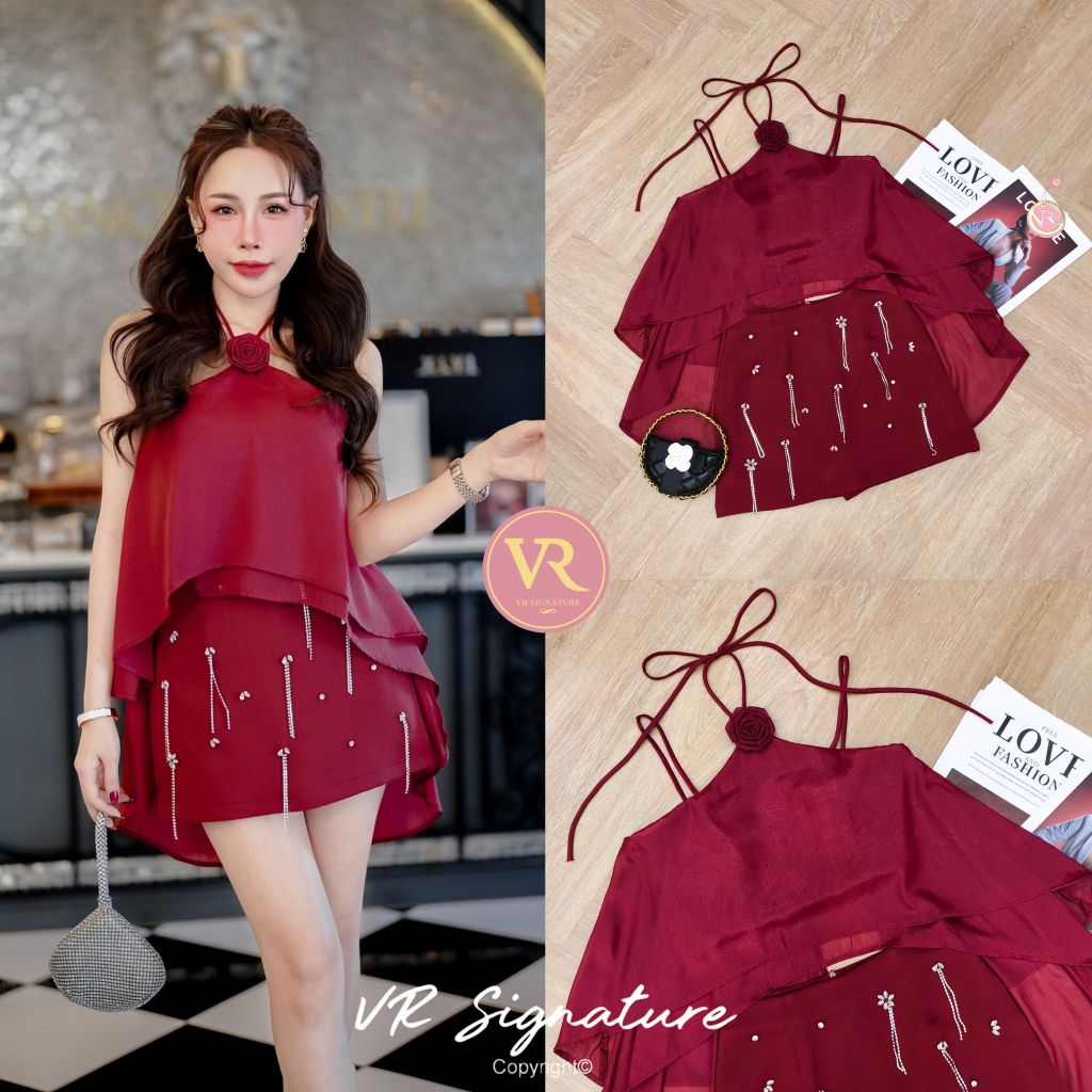 VR Signature Set เสื้อสายเดี่ยวผูกคอ(*สอบถามสต๊อกก่อนกดสั่งน๊า ...