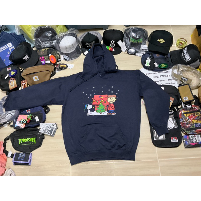 Hood Snoopy สีกรม สภาพใหม่ size XL | Shopee Thailand