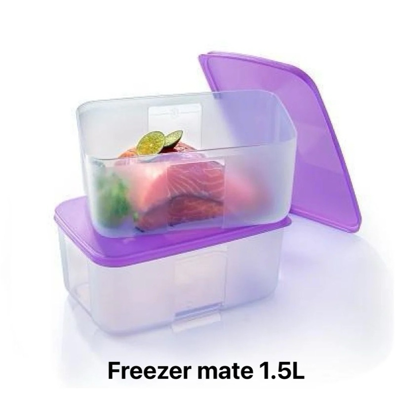 Tupperware กล่องแช่แข็งอาหารฝาสีม่วง/น้ำเงิน รุ่น FreezerMate ขนาด 550ml / 650ml / 1.5L และ 2.3L ...