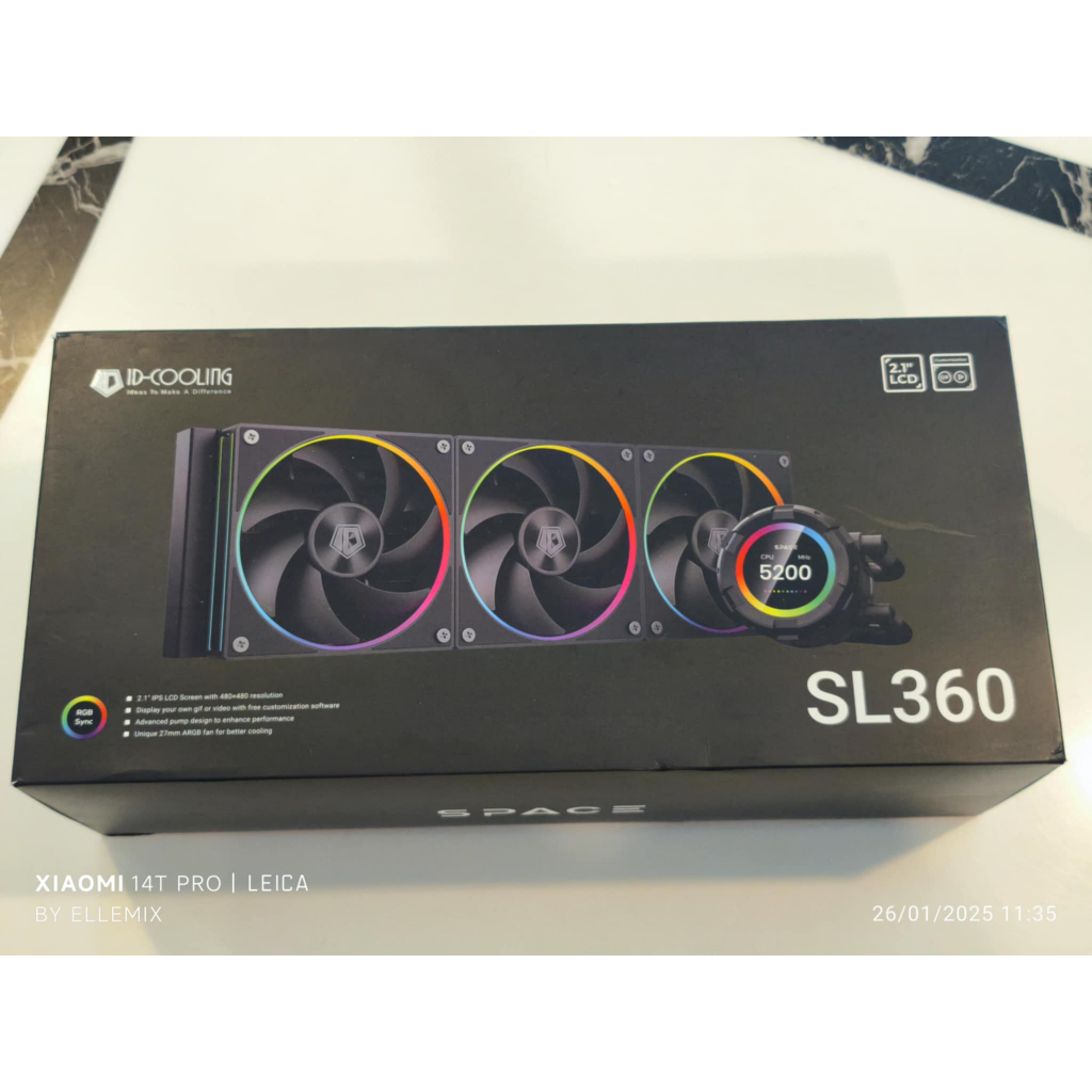 CPU LIQUID COOLER (น้ำปิด) ID COOLING SPACE SL360 BLACK มือสอง ประกันศูนย์ไทย | Shopee Thailand