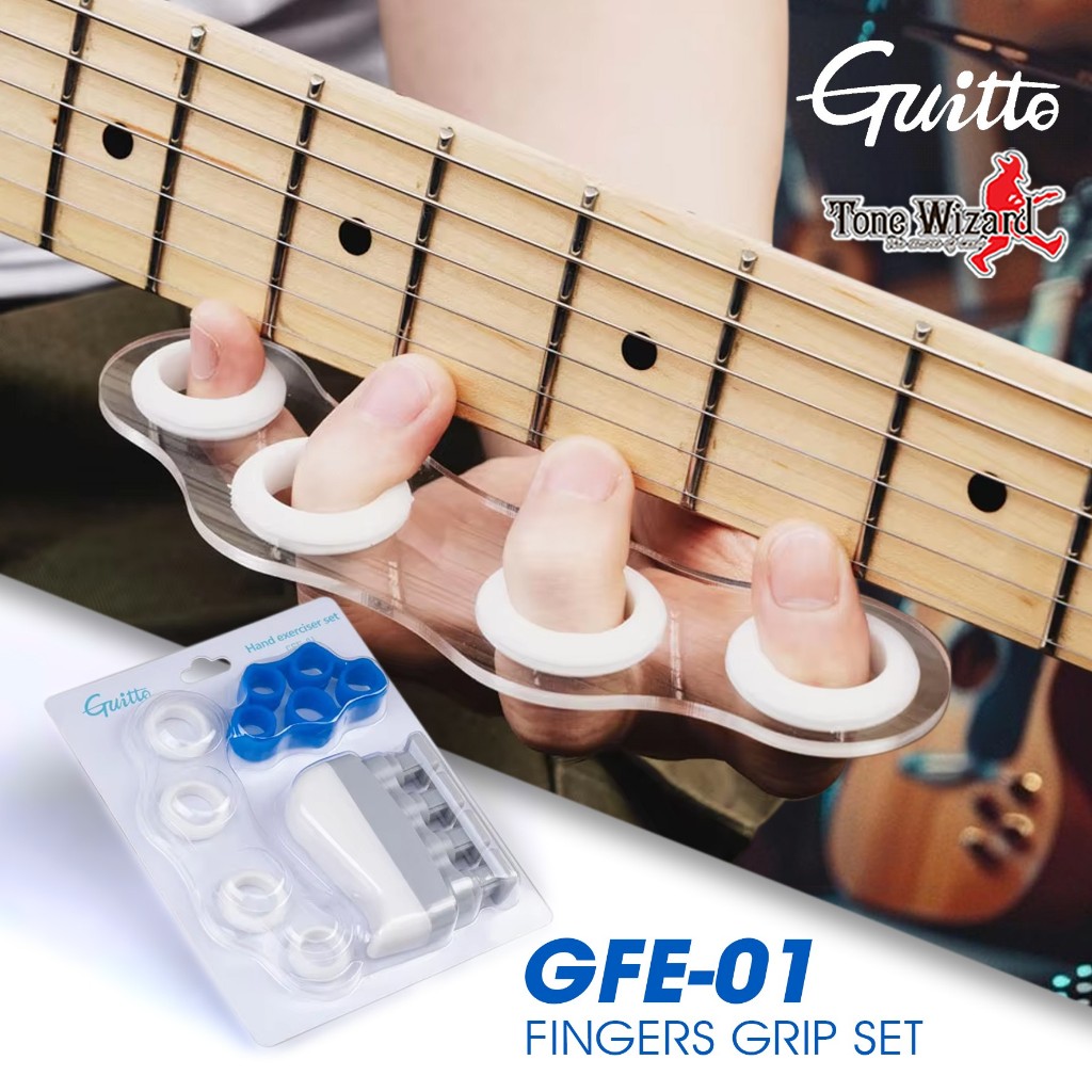 Guitto ฝึกกำลังนิ้ว Hand exerciser set รุ่น GFE-01 Sillica gel ...