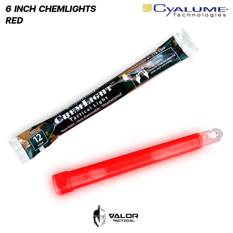 Cyalume - 6" ChemLight 12hr [Red] แท่งไฟ แท่งเรืองแสง light sticks แสง ...