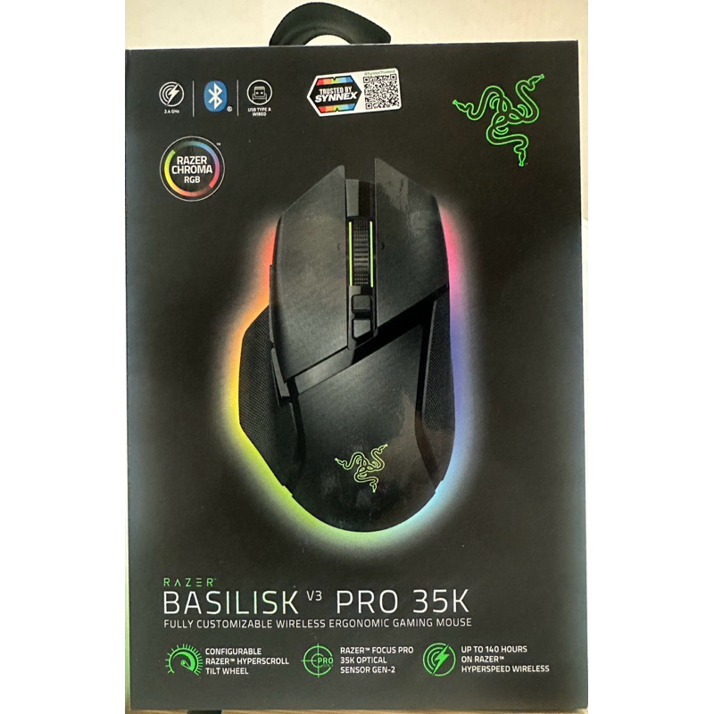 Razer Basilisk V3 Pro 35K - HyperScroll Tilt Wheel และไฟ RGB(เมาส์เกม ...