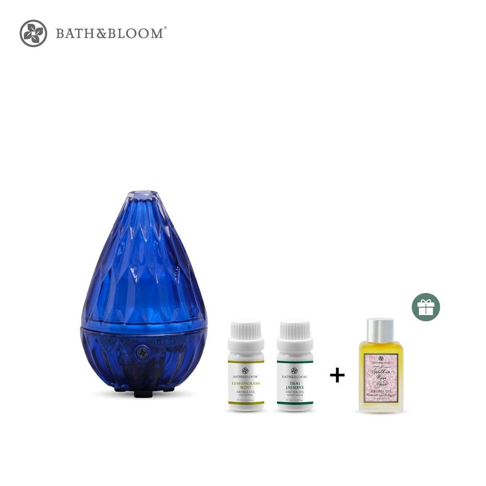 BATH & BLOOM AROMA DIFFUSER BLUE DIMOND - ROSE GARDEN MIST เครื่องพ่นไอน้ำอโรม่า THE CROWN JEWEL ...