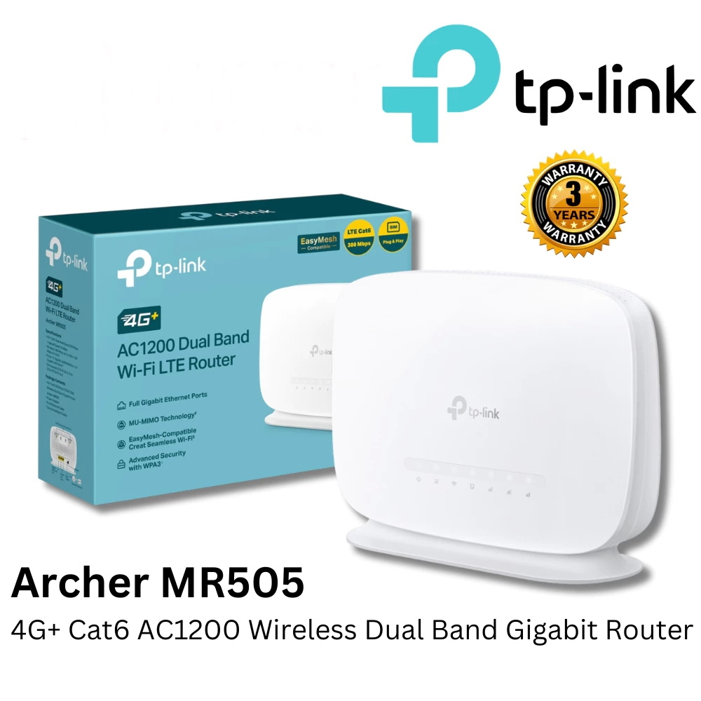 ⚡️เร้าเตอร์ใส่ซิม⚡️4G Router TP-LINK (Archer MR505) 4G+ Cat6 AC1200 ...