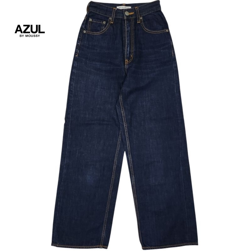 แรร์🔥กางเกงยีนส์ HIGH WAIST DENIM WIDE 2แบรนด์ AZUL BY MOUSSY. (23-24") | Shopee Thailand