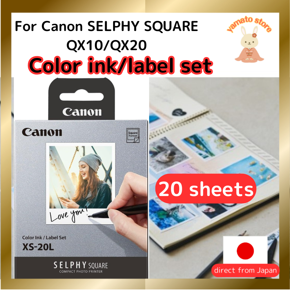 Canon XS-20L Color ink/label set for Canon SELPHY SQUARE QX10/QX20 ...