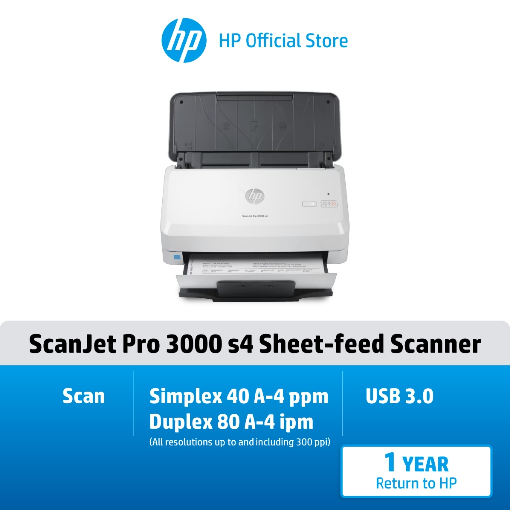 HP ScanJet Pro 2000 s2/Pro 3000 s4 Sheet-feed Scanner เครื่องสแกนเนอร์ ...