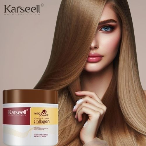 Karseell Hair Mask Collagen 500ml, Maca Power Deep Repair Collagen Hair ...