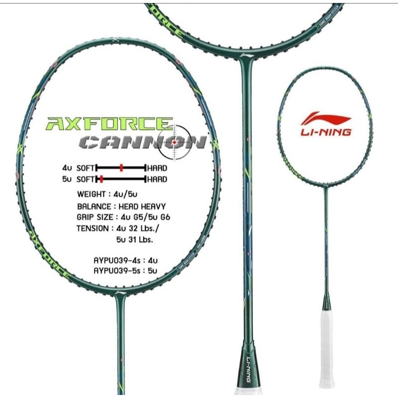(สินค้าพร้อมส่ง) ไม้แบดมินตัน LiNing CANNON และ CANNON PRO แถมฟรี เอ็น ...