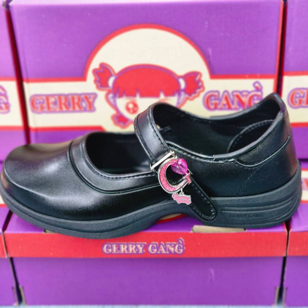 Gerry Gang รองเท้า รองเท้านักเรียนผู้หญิง หนังดำ รุ่น G6605 G6606 G6607 ...