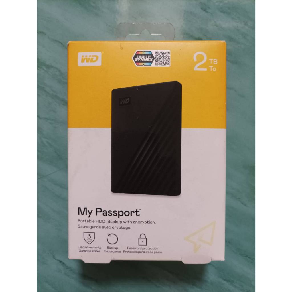 Harddisk ฮาร์ดดิสก์ WD Western Digital WDBYVG0020BBK 2TB MY Passport ...