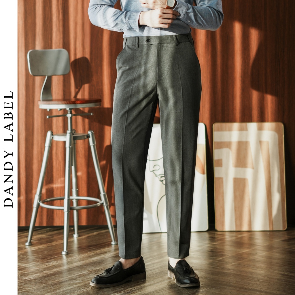 กางเกงสแลค ขายาว DANDY LABEL Limited ดีไซน์เรียบหรู ทรงสลิมฟิต รุ่น ...